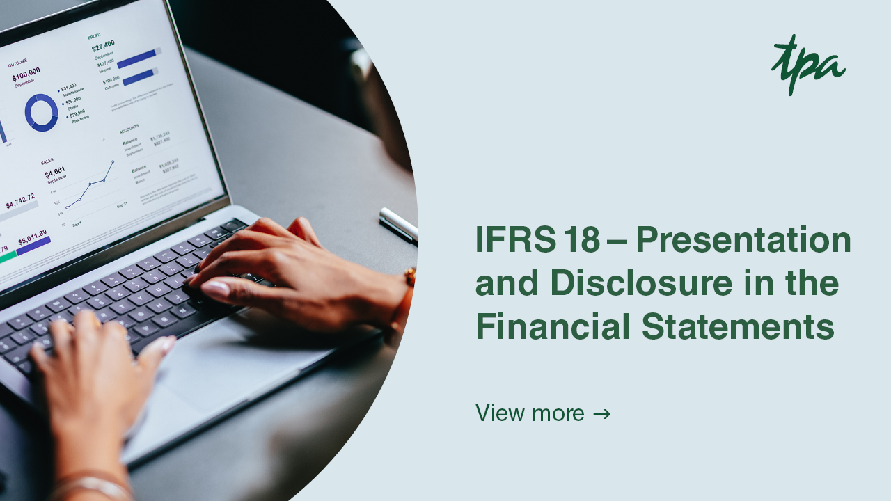 IFRS 18 – Presentation and Disclosure in the Financial Statements | TPA Austria