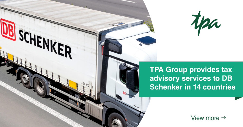 TPA Group provides tax advisory services to DB Schenker in 14 countries ...