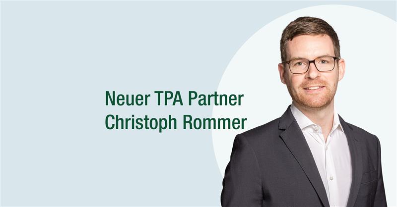 Christoph Rommer wird Partner | TPA Steuerberatung